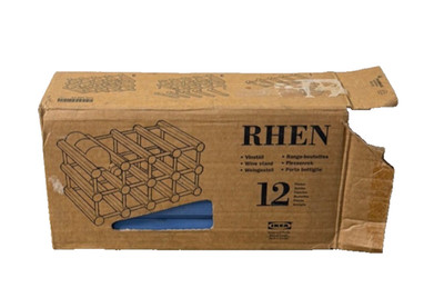 Ikea Rhen 12 Bottle Wine Rack Stand Blue Color Wood -Open Box | eBay UK