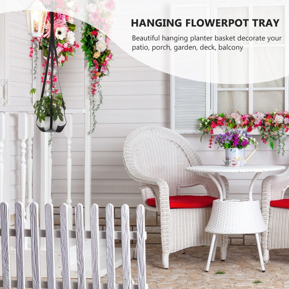 3 Pieces Hanging Wall Planter Terrace Flower Pot Holder Orchid Pots ...