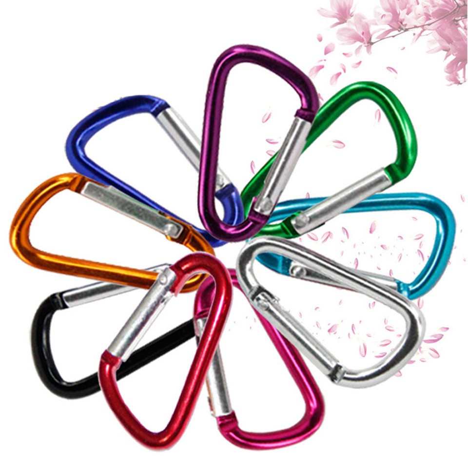 4# Alloy Carabiner Snap Hook D-Ring Clip Key chain Clips Clasp Hiking ...