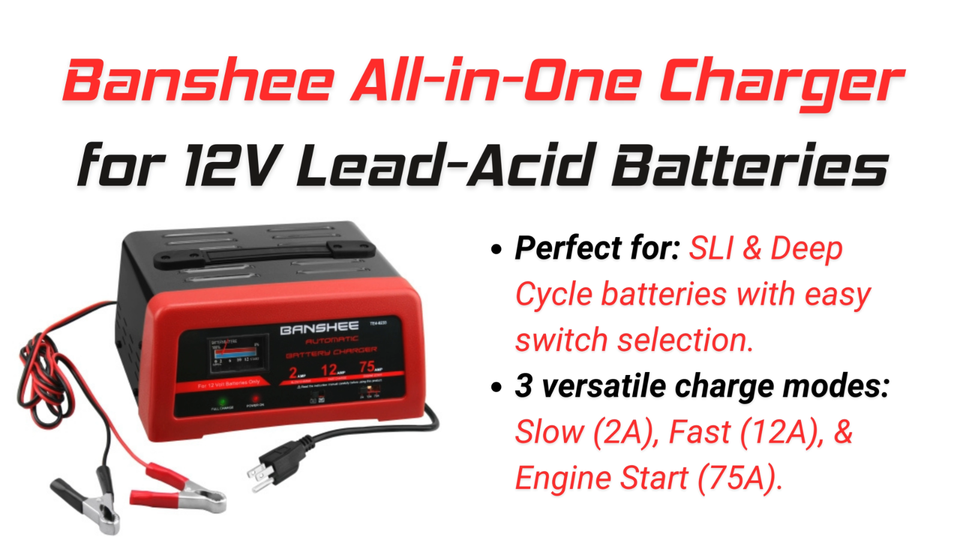 CAR BATTERY CHARGER 75 AMP 12 V ENGINE STARTER BOOSTER with Slow ...