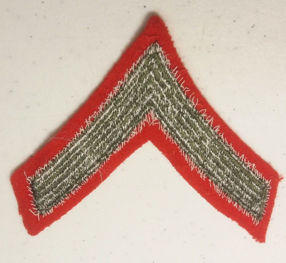 US Marine Corps PFC Private First Class Alpha Dress Rank Chevron Patch ...