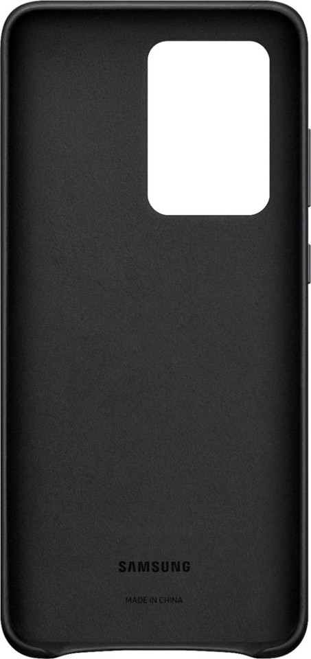 Samsung Leather Back Cover Case for Samsung Galaxy S20 Ultra 5G - Black ...