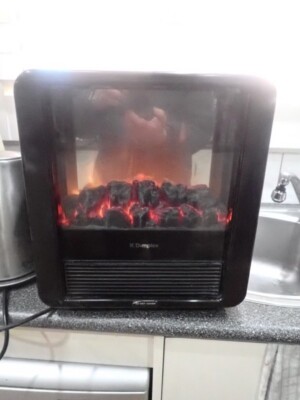 DIMPLEX HEATER MCF15B MICRO FIRE 1.5KW OPTIFLAME EFFECT BLACK BARGAIN ...