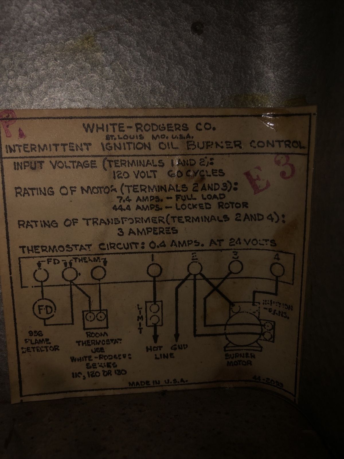 WHITE RODGERS 663 -1 OIL BURNER CONTROL | eBay