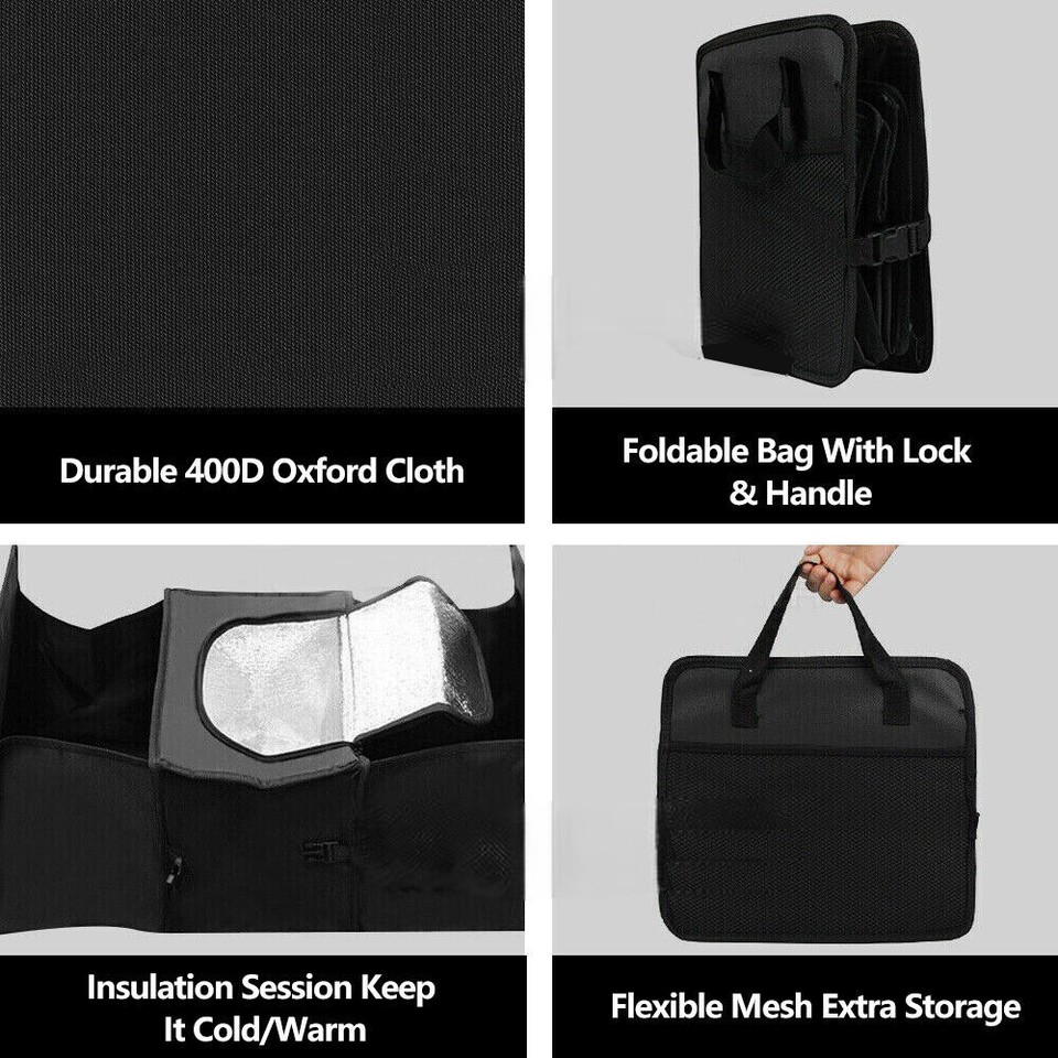 Trunk Organizer Cargo Foldable Caddy Storage Collapse Bag Bin for Car ...