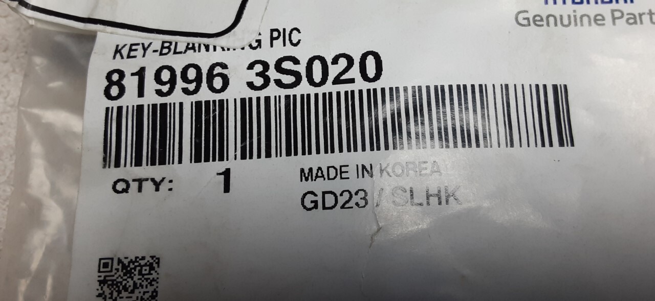 100 OEM Hyundai Genesis Sonata Tuscon Uncut Master Key Blank 81996 ...