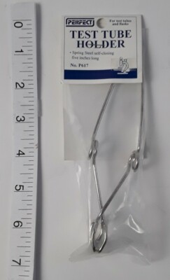 Test Tube Holder Spring Steel Self-Closing 5" Long PERFECT Brand Part ...