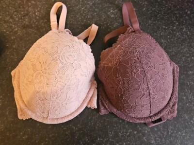 34 E Ladies Asda Bra X2 Wore Once Lable Says 34 F But Come Up Small | eBay