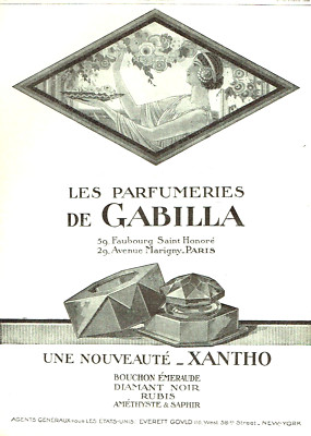 publicité Advertising AD 0223 1926 Gabilla parfumeries nouveauté Xantho ...