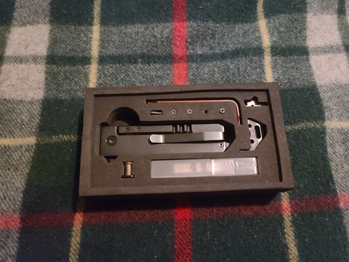 Exceed Designs Tirant Razor V3 Folding Ultility Knife in Black PVD with ...