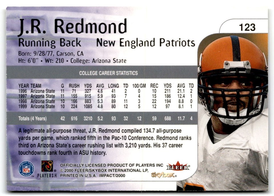 2000 Impact #123 J.R. Redmond | eBay