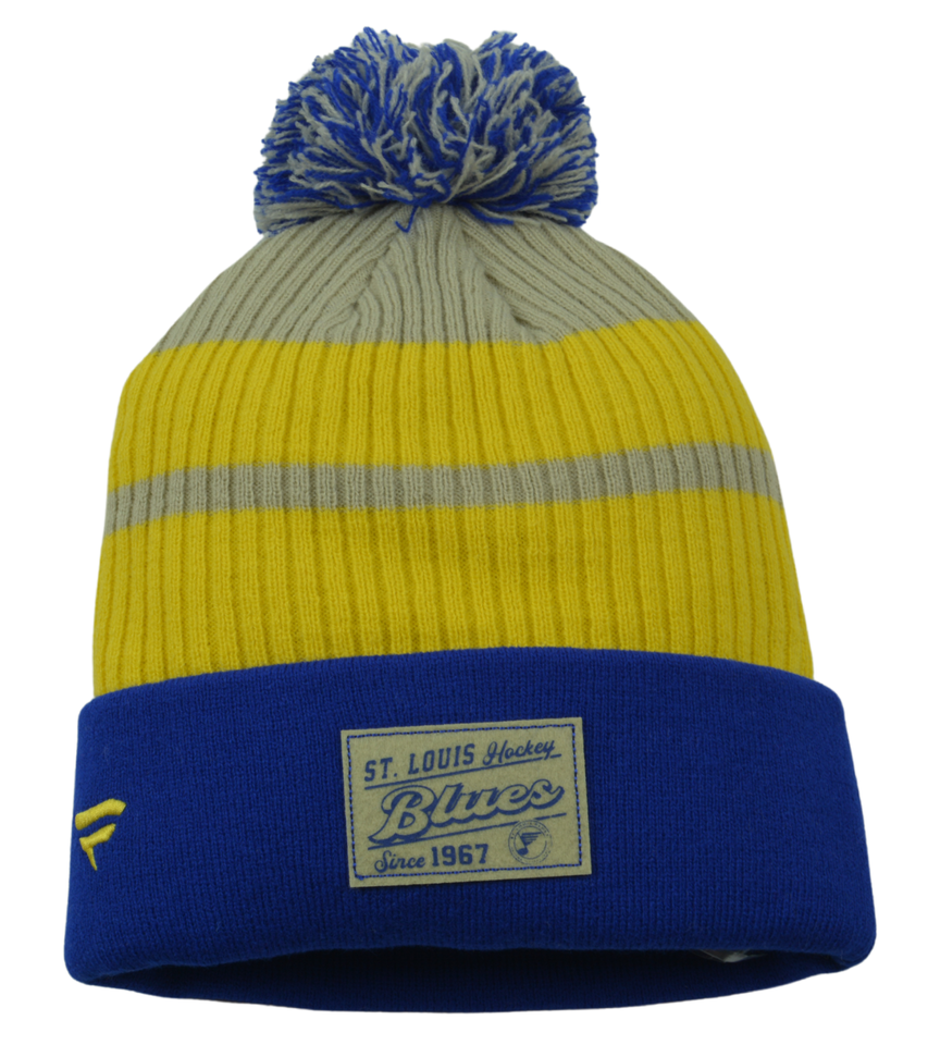 St. Louis Blues Vintage NHL Hockey Throwback Pom Pom Knit Winter Hat ...