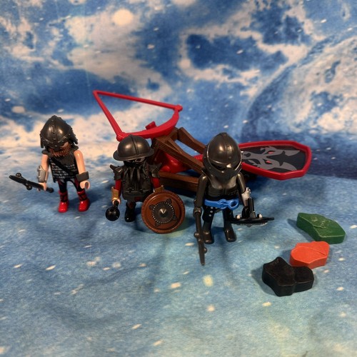 Playmobil Castle Barbarian Knight Figures Bundle Accessories Shields ...