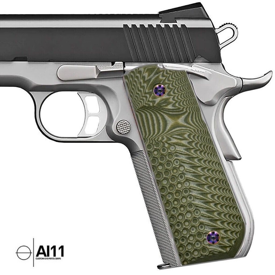 1911 Colt G10 Grips Full Size Ambi Safety Bobtail OPS Eagle Texture OD ...
