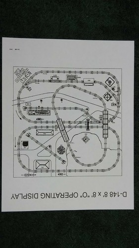 LIONEL D-148 DEALER DISPLAY 8' x 8' "O" OPERATING LAYOUT INSTRUCTION ...
