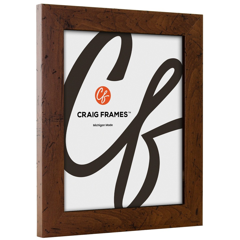 Rustic Brown Picture Frame 1.25" – Distressed Wood Look – Choose Your ...