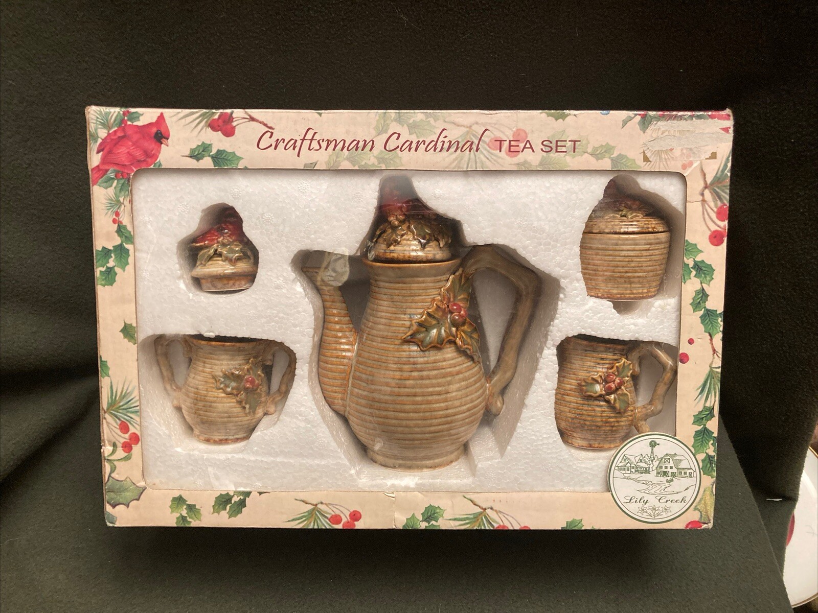 NEW VINTAGE CRAFTSMAN LILY CREEK CARDINAL TEA SET BOXED. | eBay