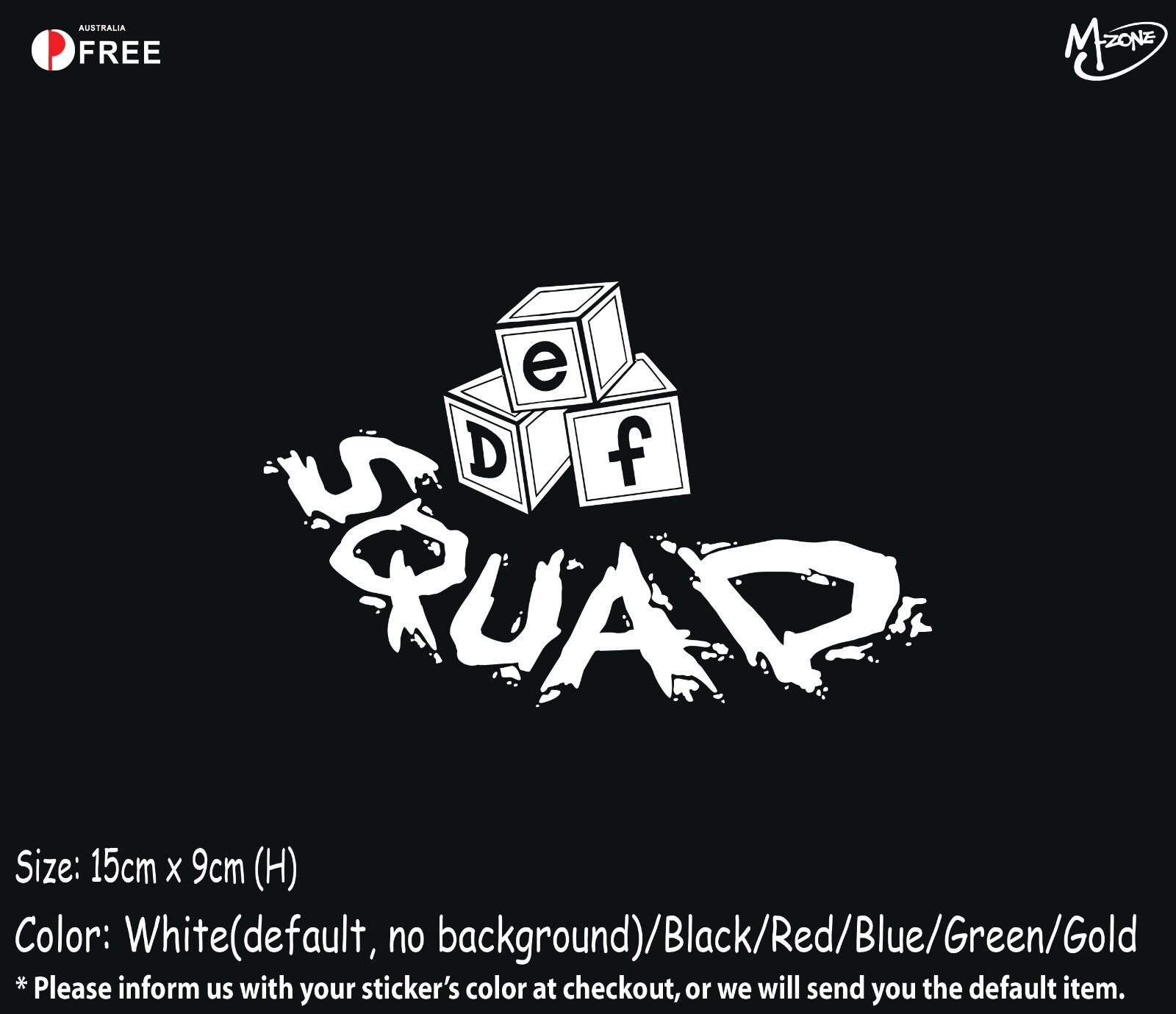 DEF SQUAD Sticker Decal -Reflective/Metallic Color Rock Band Best Gifts ...