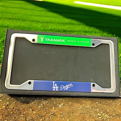 NIB! Los Angeles Dodger Yaamava License Plate Frame! | eBay
