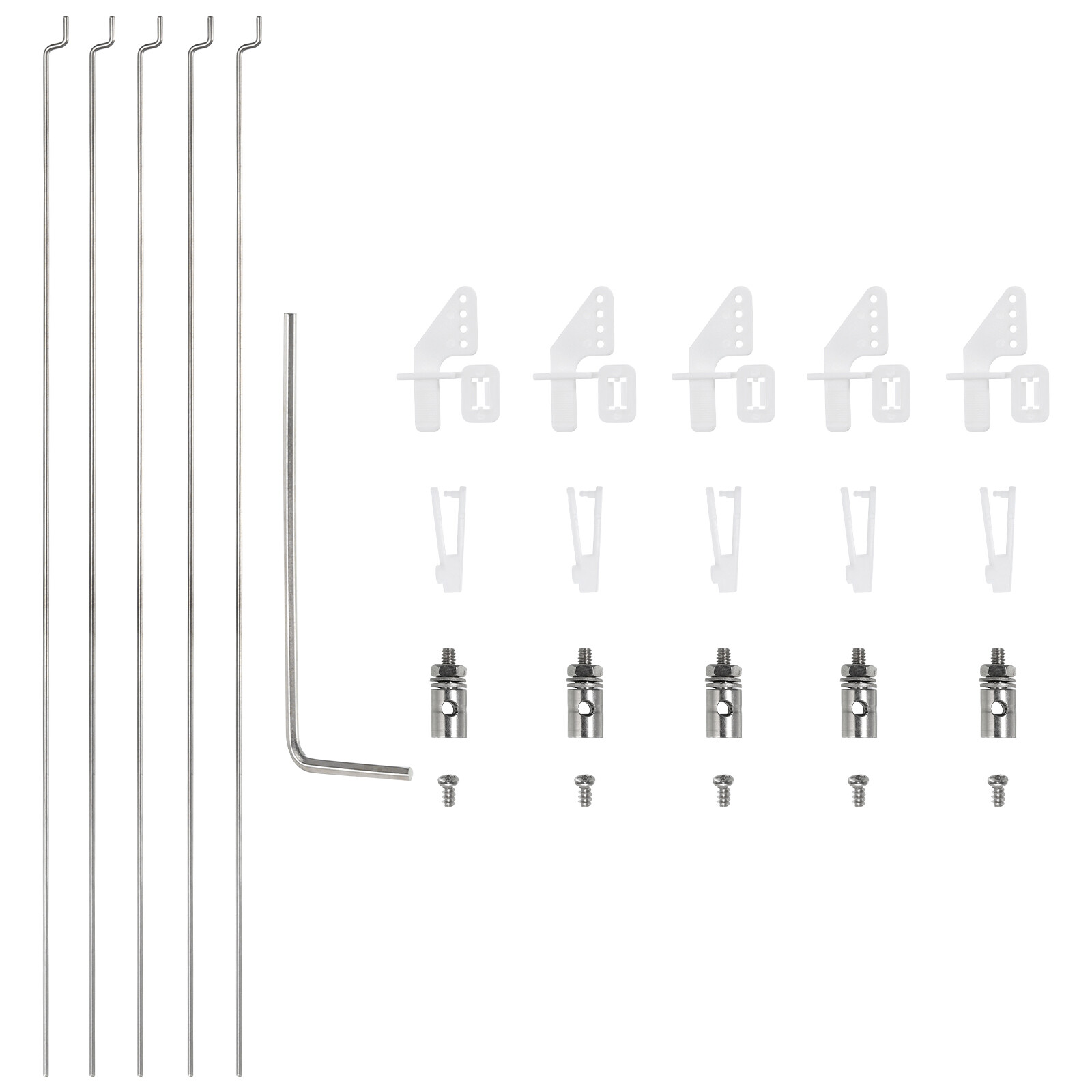 16Pcs 1.2x200mmZ Push Rods Parts Nylon Control Horns for RC Airplane ...