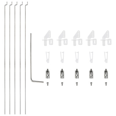 16Pcs 1.2x200mmZ Push Rods Parts Nylon Control Horns for RC Airplane ...