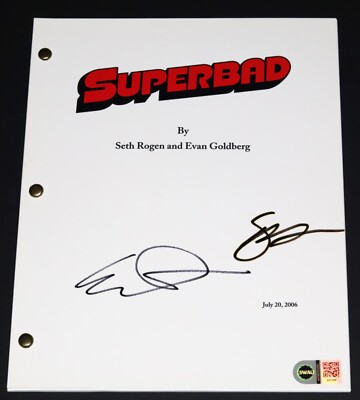 SETH ROGEN & EVAN GOLDBERG Signed SUPERBAD Movie SCRIPT autograph + SWAU COA | eBay