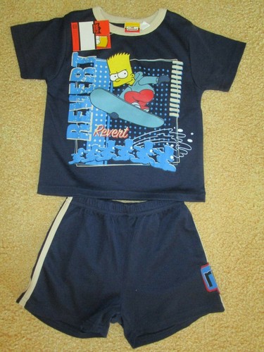Boys The Simpsons short sleeve Summer pyjamas Size 4 | eBay