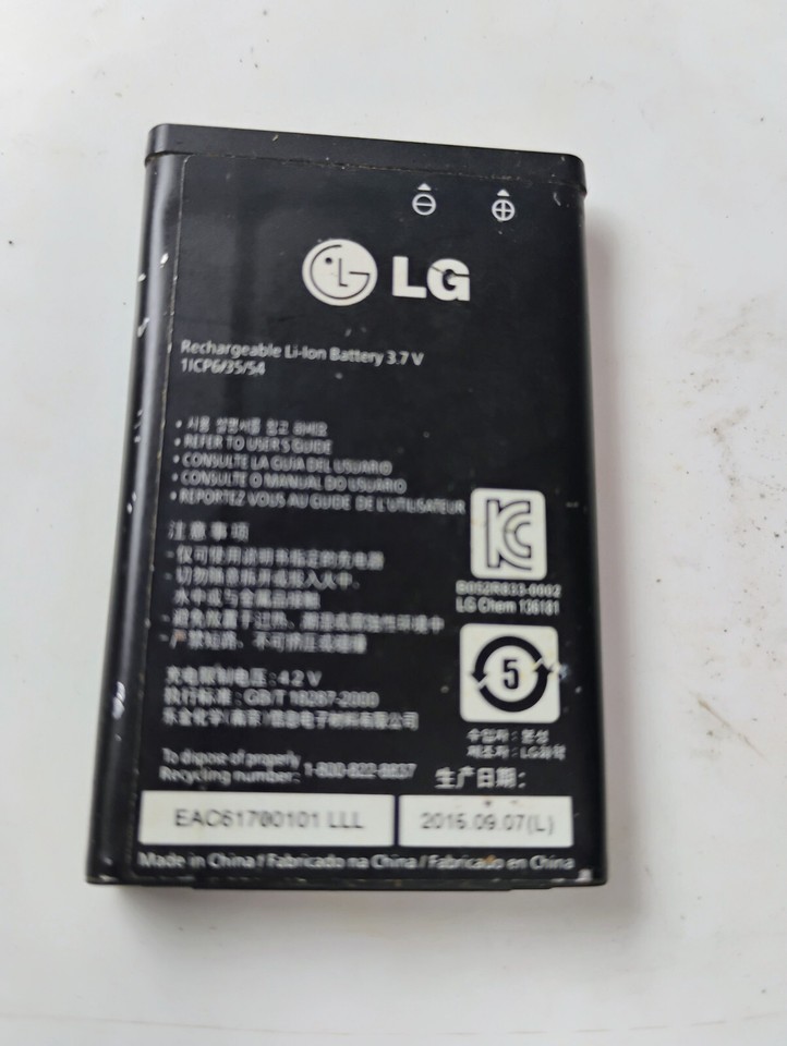 Original OEM LG Revere 3 VN170 Flip phone Li-Ion Battery 950mAh 3.7V ...