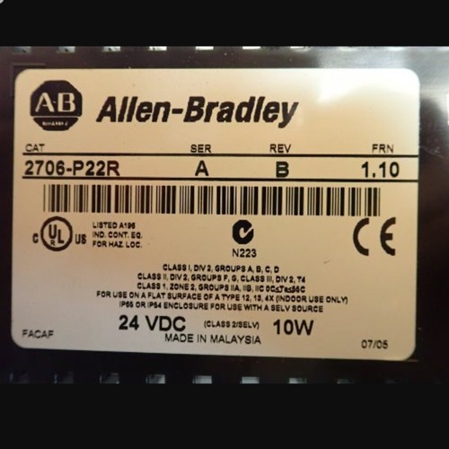 ALLEN-BRADLEY 2706-P22R INVIEW MESSAGE DISPLAY MODULE. 24VDC. | eBay