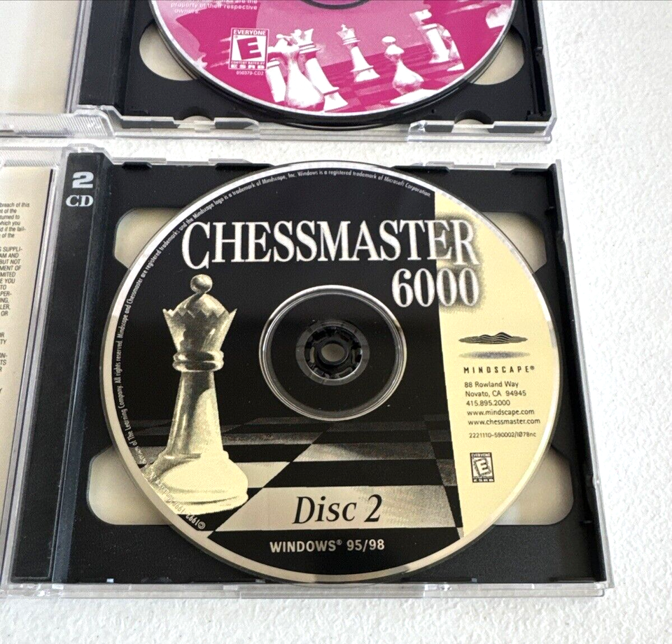 Chessmaster 9000 CD-ROM & Chessmaster 6000 Manual Windows 98/ME/XP PC 4 ...