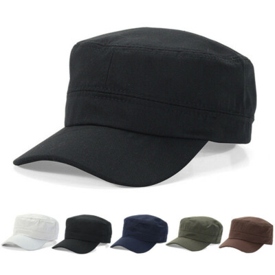 1x Unisex JP Cap Flat Classic Casual Khaki Cadet Military Style Army ...