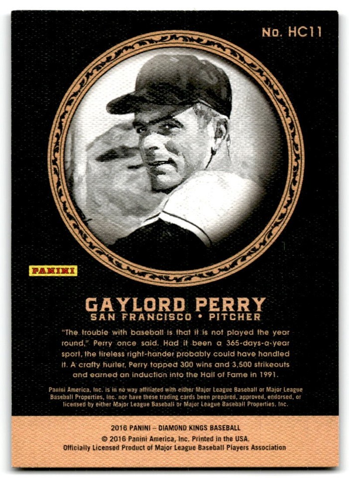 2016 Panini Diamond Kings #HC11 Gaylord Perry Heritage Collection | eBay