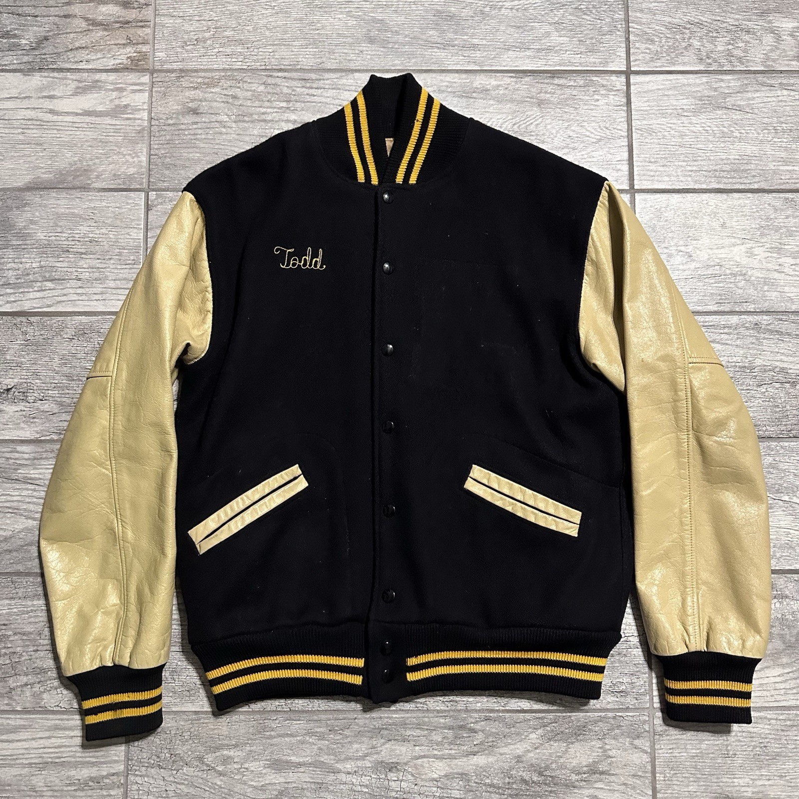 Vintage 60s Kandel Varsity Letterman Jacket Wool Leat… - Gem