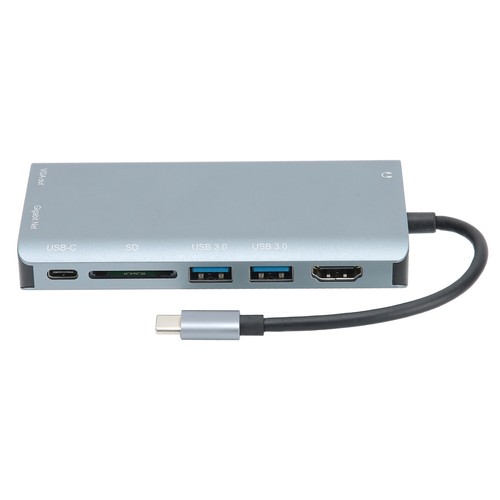 USB3.0 Hub 8‑in‑1 C Type Adapter 4K VGA USB Aluminum Alloy Computer Sup ...