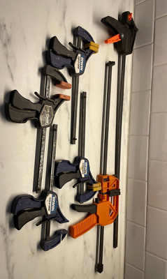 LOT OF 5 IRWIN craftsman QUICK-GRIP BAR CLAMPS Large Small 6 10 11 24 ...