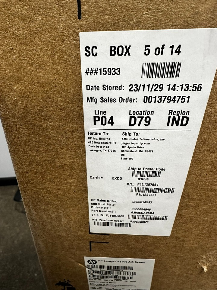 HP Engage One Pro All-in-One System (7B4R7UP) 19" i5-10500E 11 PRO ...