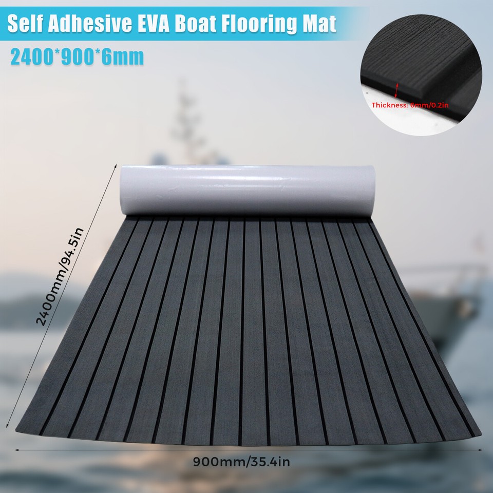 75/95"in EVA Foam Boat Decking Sheet Mat Faux Teak Deluxe Marine Yacht ...