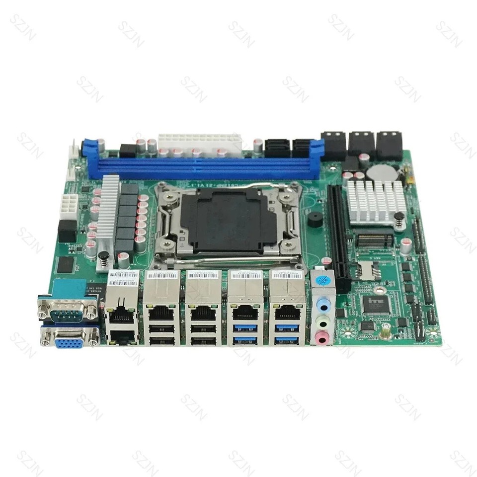 X99 Nas Motherboard 10 SATA LGA2011-3 for NAS Router Sever 6x2.5GbE ...