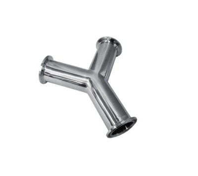 1/2" Tri-clamp TEE 3-WAY TRUE Y 316 STAINLESS STEEL SANITARY TC Fitting ...