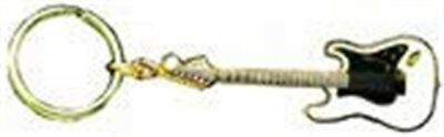 Fender Stratocaster Electric Guitar Keychain, White and Black, Harmony ...