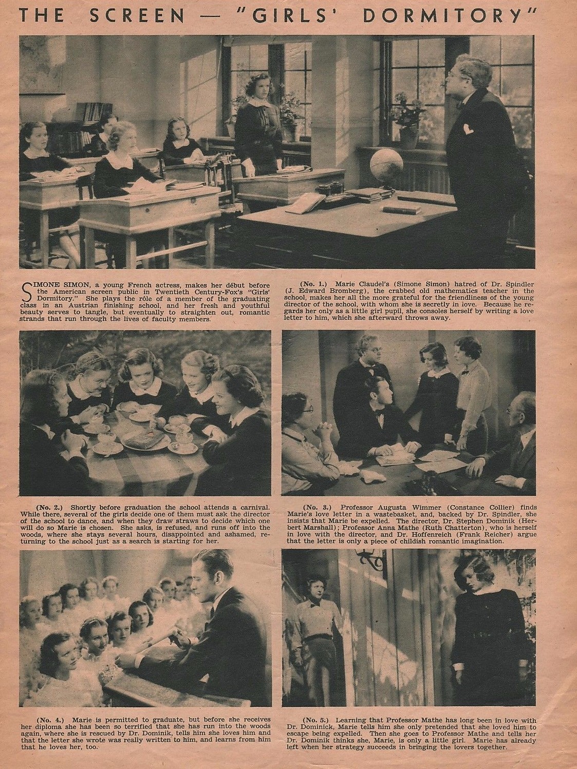 GIRL'S DORMITORY - 1936 MOVIE REVIEW INT. SIMON SIMONE | eBay