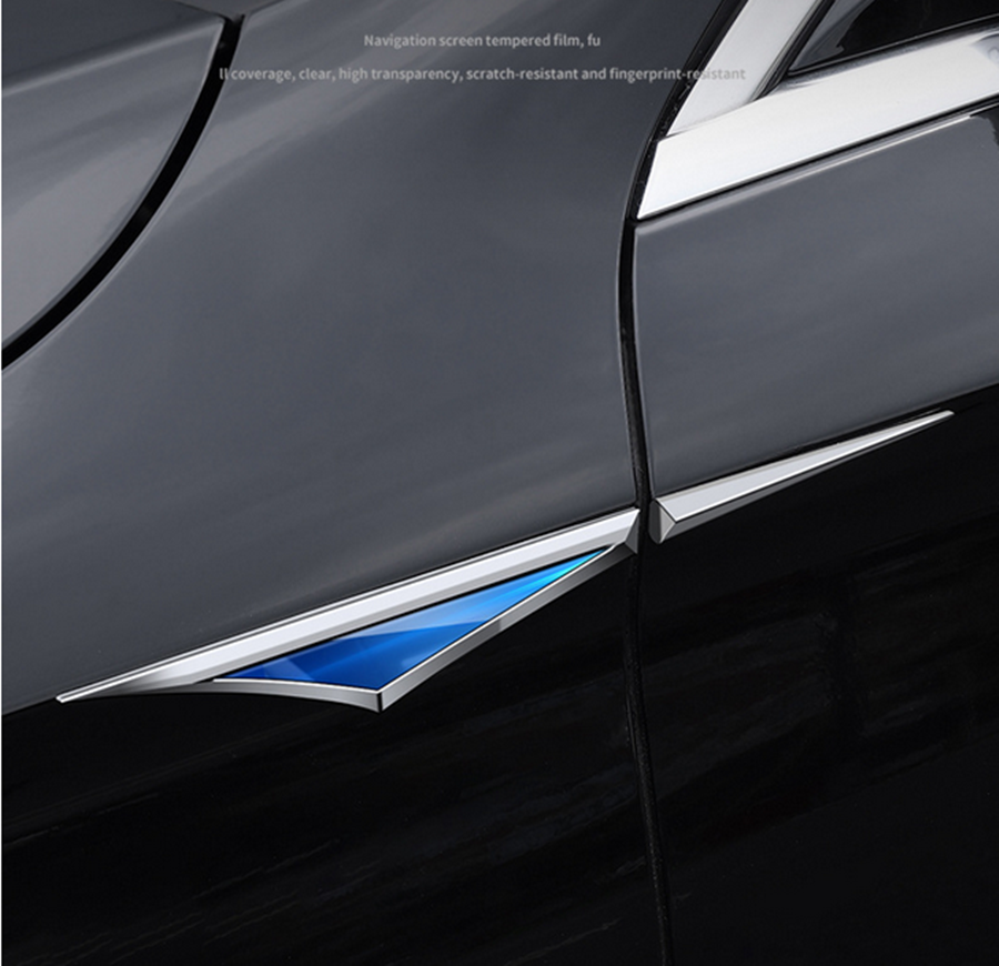 2X Car Front Door Side Fender Trim Cover Alloy Emblem Sticker Decor ...