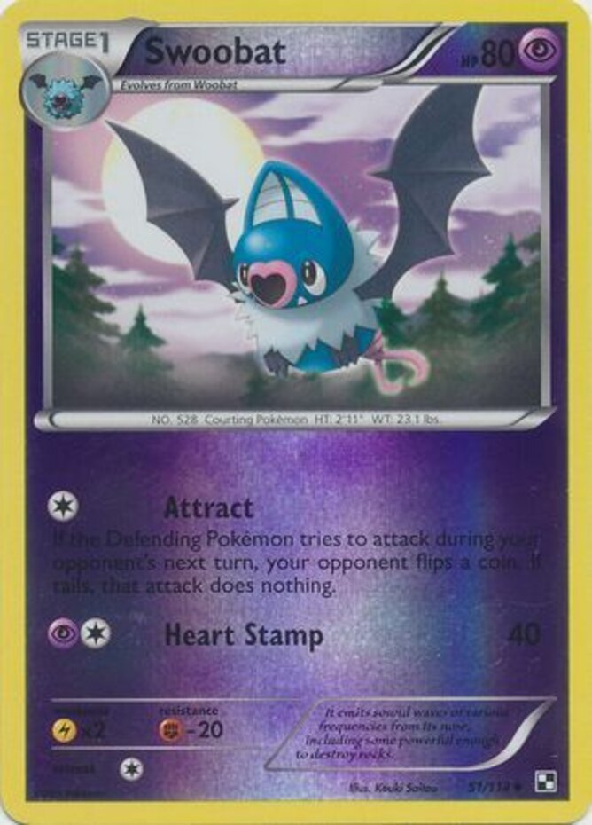 Swoobat (Uncommon)[BLW]: Buy and Sell Prices & Values - Pokécazilla