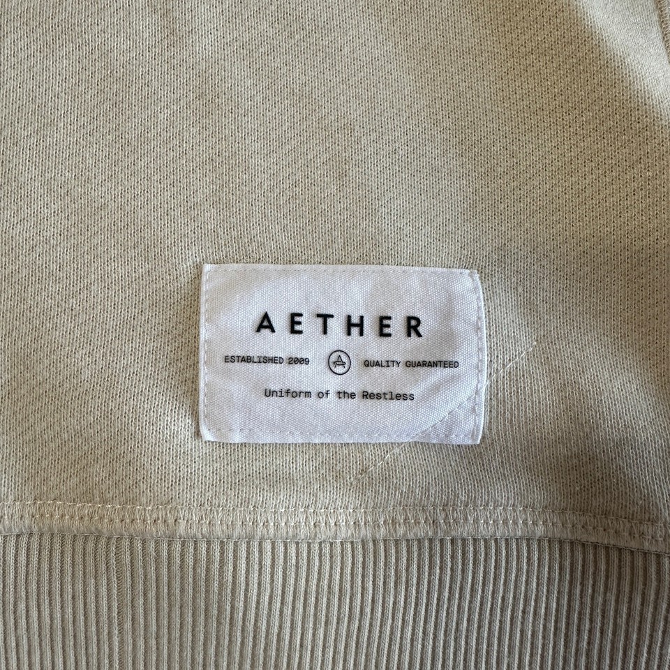 Aether Foundation Pocket Crew Sweatshirt in Bone, Cozycore, Men's Large ...