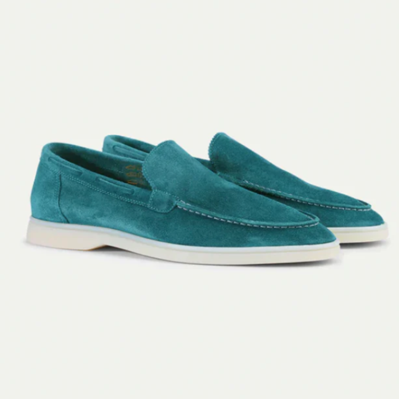 Classic Fashion Suede Slip-On Flat Casual Shoes Lazy Loafers Flat Men's ...
