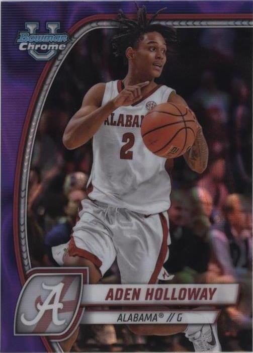 2024-25 Bowman University Chrome - Aden Holloway #57 Purple Lava ...