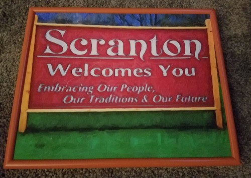 Framed The Office WELCOME TO SCRANTON SIGN 8X10 Print Limited Edition ...