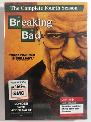 NEW & SEALED Breaking Bad Complete Fourth Season 4 DVD Set w/ Bonus ...