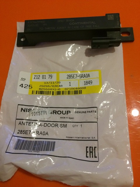 Nissan 2018 MICRA K14 Keyless Entry Receiver Antenna Aerial 285e7-5ra0a ...