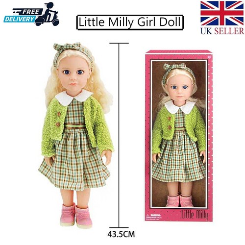 Little Milly Kids Cute Beautiful Vinyl Silicone Fashion Girls Doll Toy ...